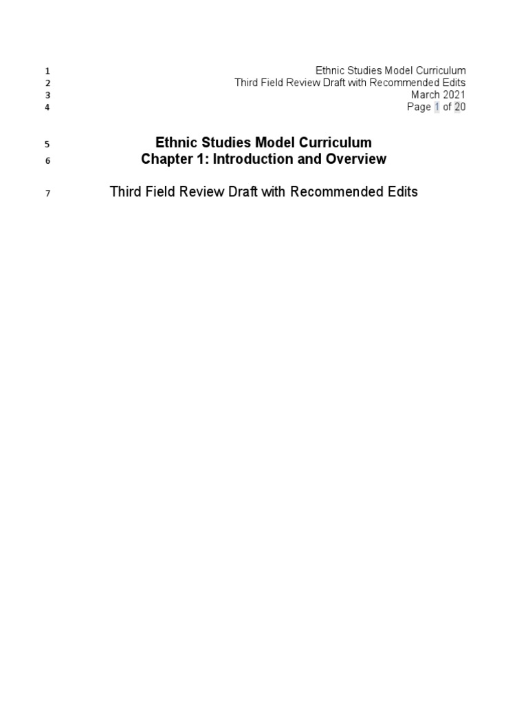 Ethnic Studies Curriculum Overview | PDF | Intersectionality | Identity ...