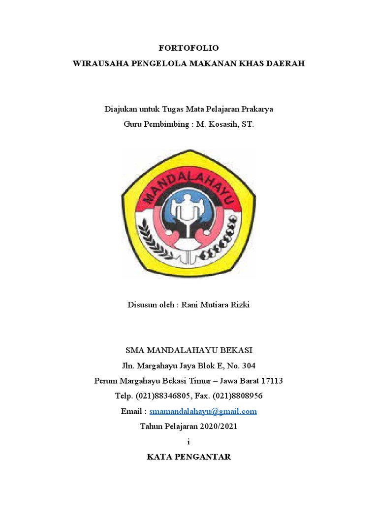 Fortofolio Prakarya | PDF