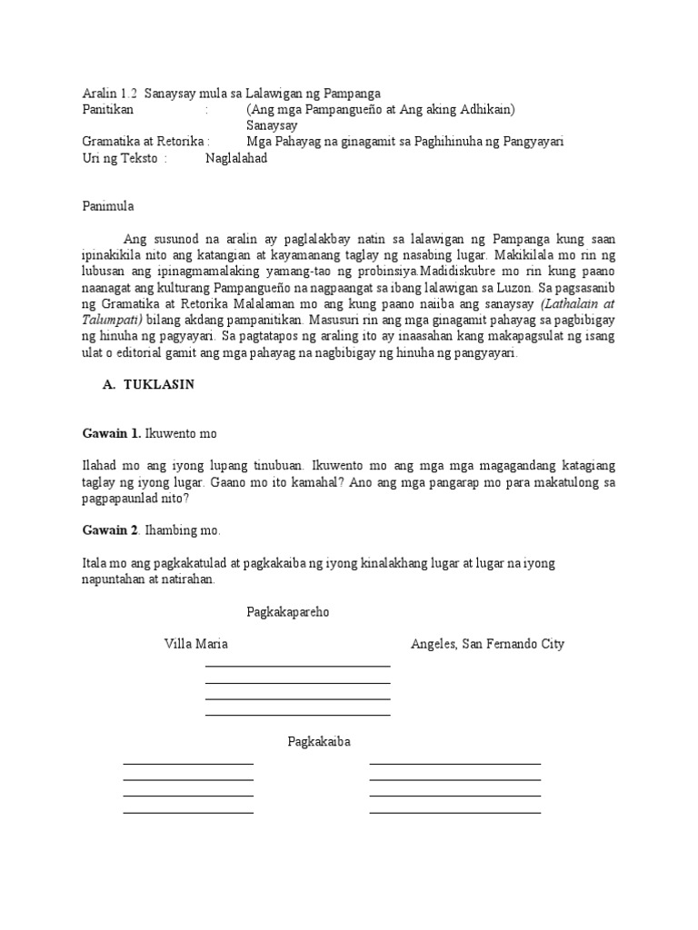 LM Sanaysay | PDF