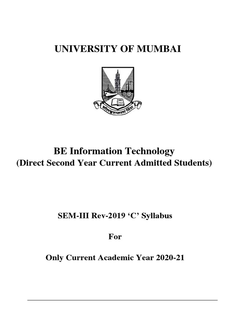 Dse Sem Iii Information Technology Engg Syllabus 2020 21 Pdf