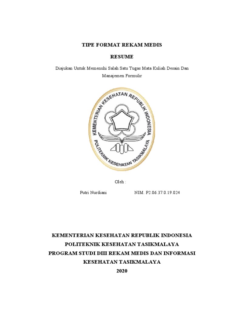 TIPE FORMAT REKAM MEDIS-Putri Nurdiani24 | PDF