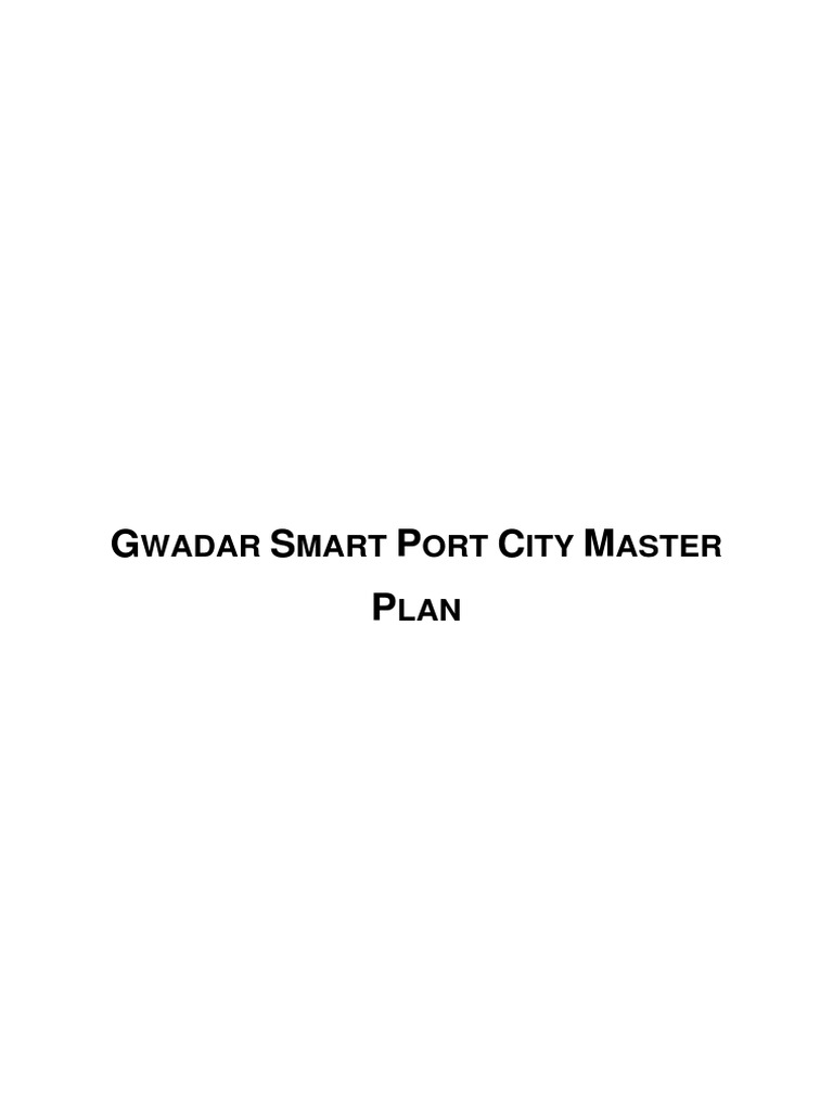 ToR Integrated Gwadar Smart Port City Master Plan Version 2 | PDF ...