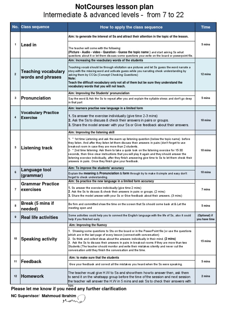 N.Courses Lesson Plan | PDF | Vocabulary | Human Communication