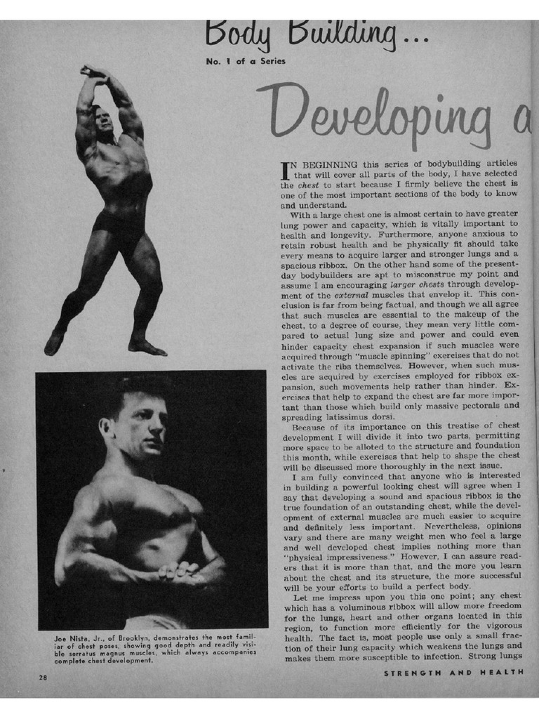 John Grimek - Development A Spacious Chest | PDF