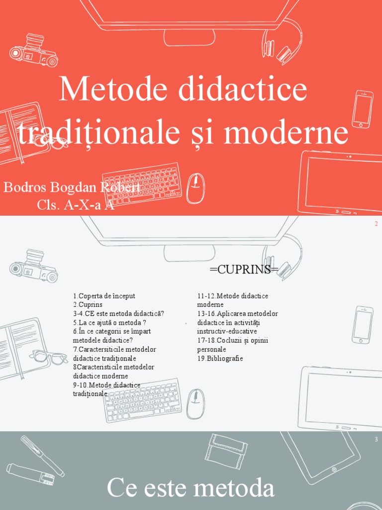Metode Didactice Tradiționale Și Moderne | PDF