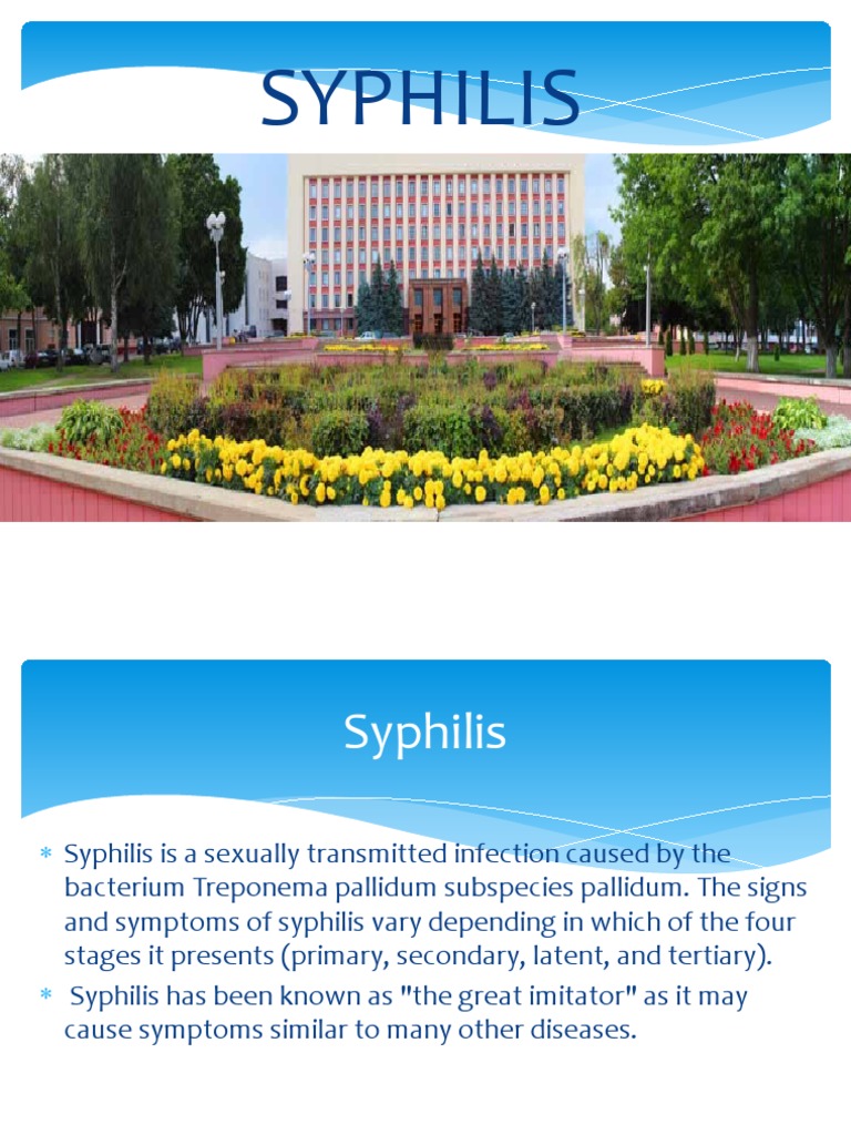 SYPHILIS1 | PDF | Medical Specialties | Epidemiology