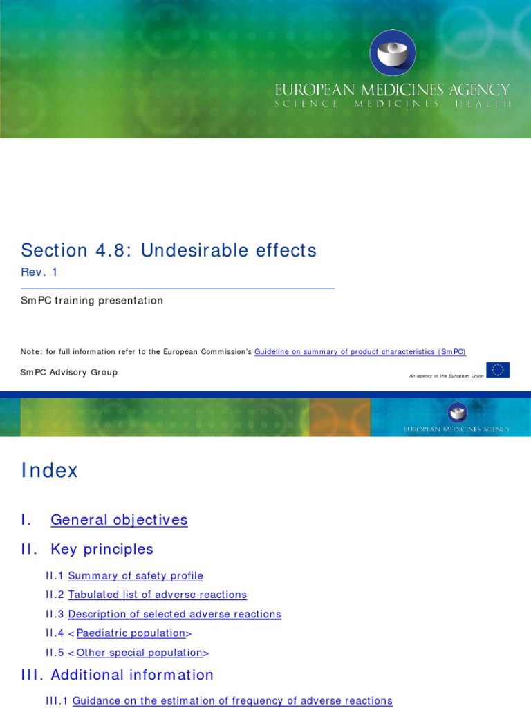SmPC Training: Adverse Effects Guide | PDF | Pharmacovigilance ...