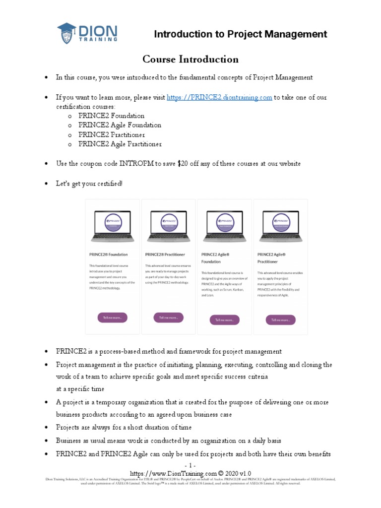 2.1 Intro To Project Management (Study Guide) | PDF | Scrum (Software ...