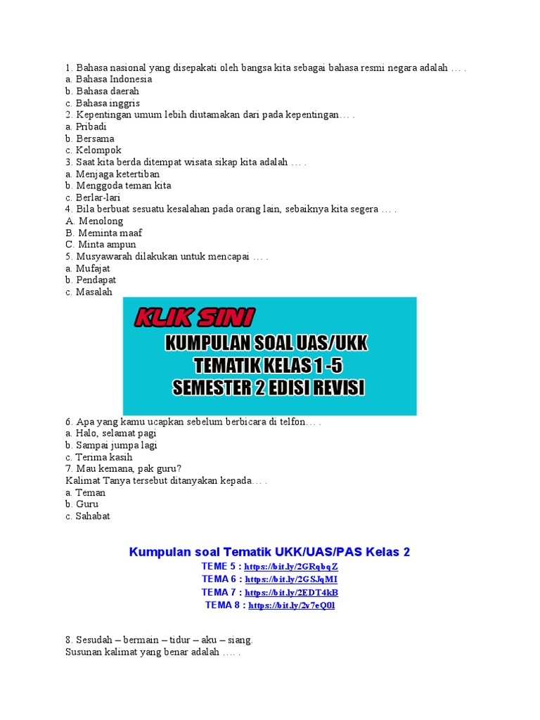 Bahan PTS Tema 5 | PDF