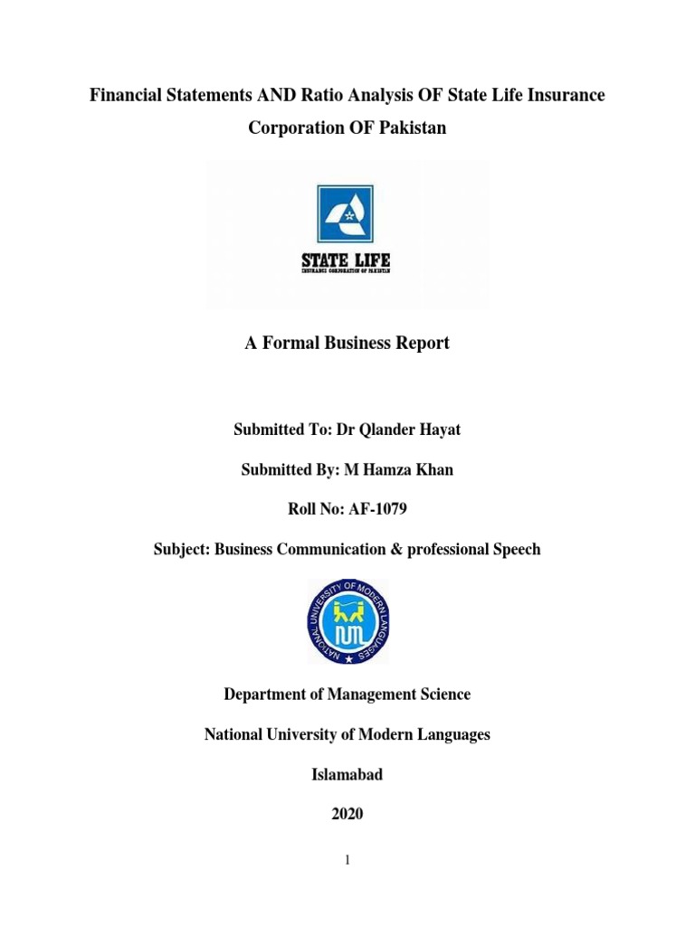 Business Communication Project | PDF | Life Insurance | Financial Ratio