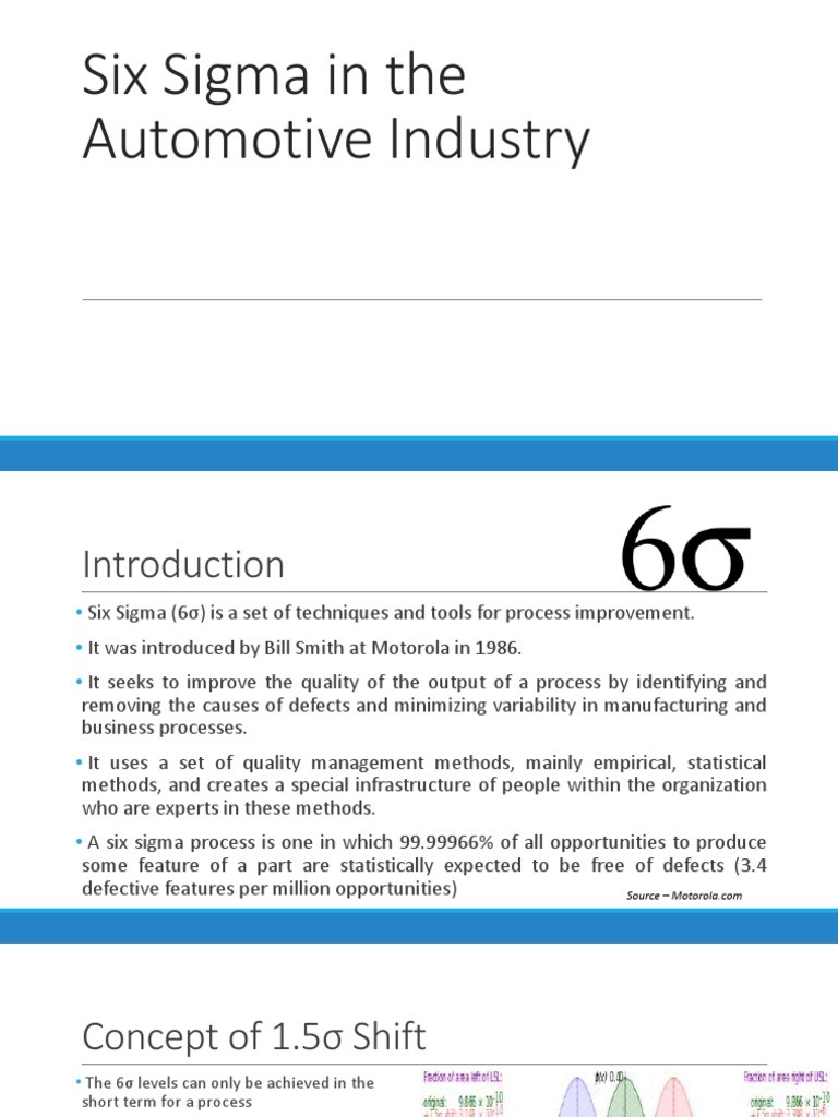 Six Sigma in Automotive Manufacturing | PDF | Six Sigma | Business Process