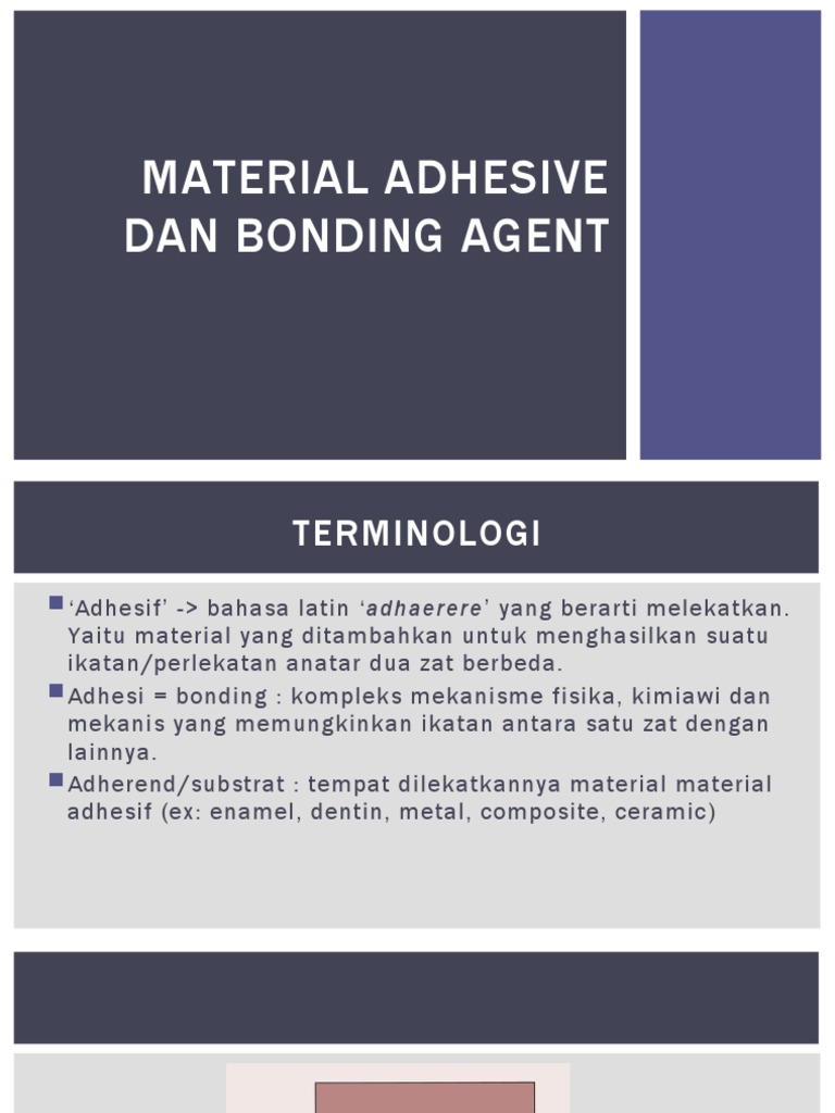 Material Adhesive Dan Bonding Agent | PDF