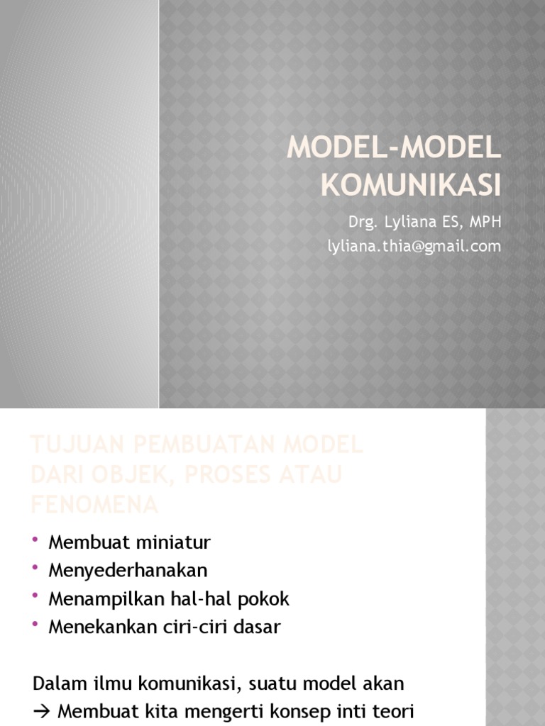 Model-Model Komunikasi | PDF