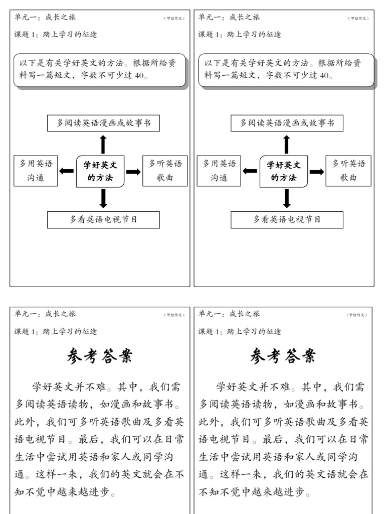 写作：甲组作文 | PDF