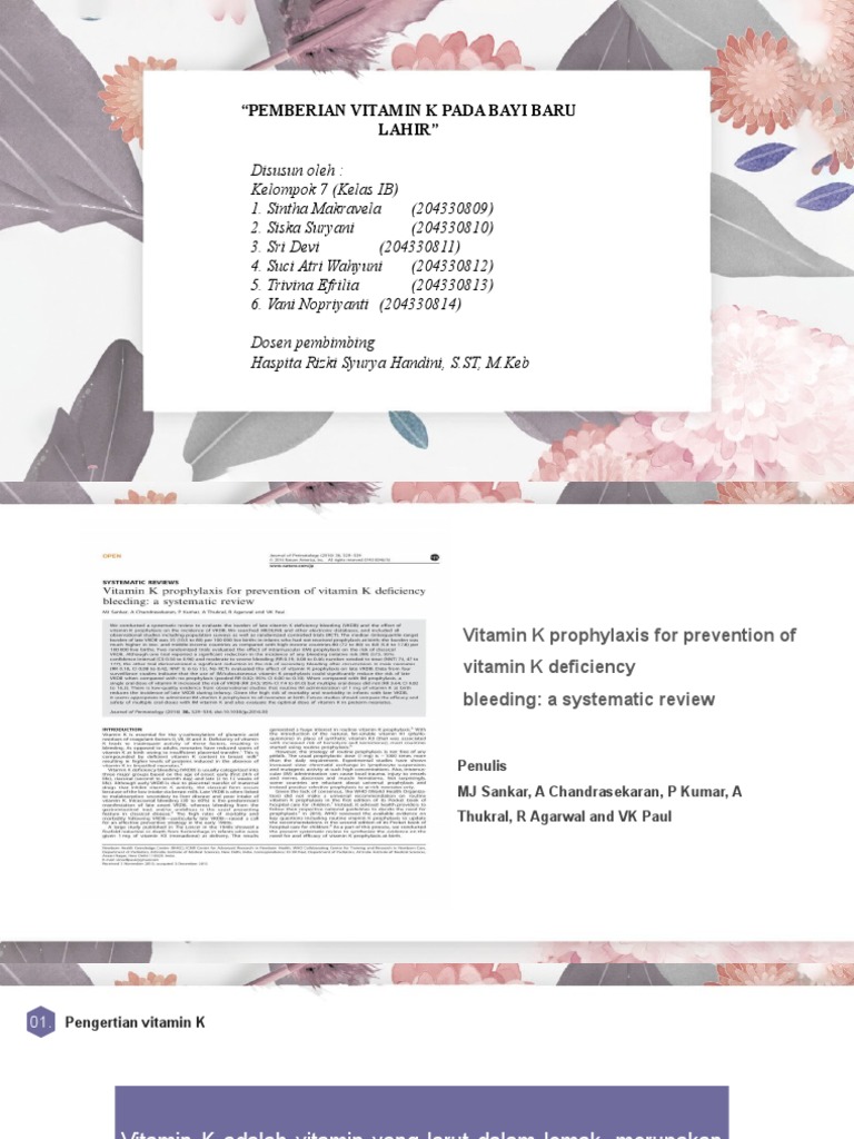 EVIDENCEBASED KEL 7 Pemberian Vit K Pada BBL | PDF