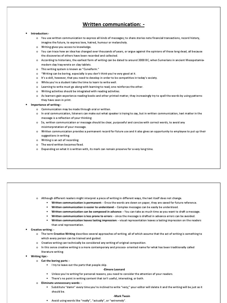 Written Communication | PDF | Writing | Fax