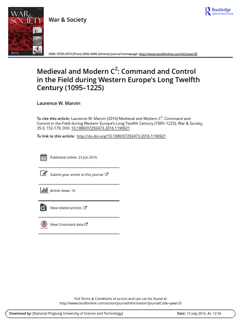 Medieval and Modern Command and Control | PDF | Thucydides | Military ...