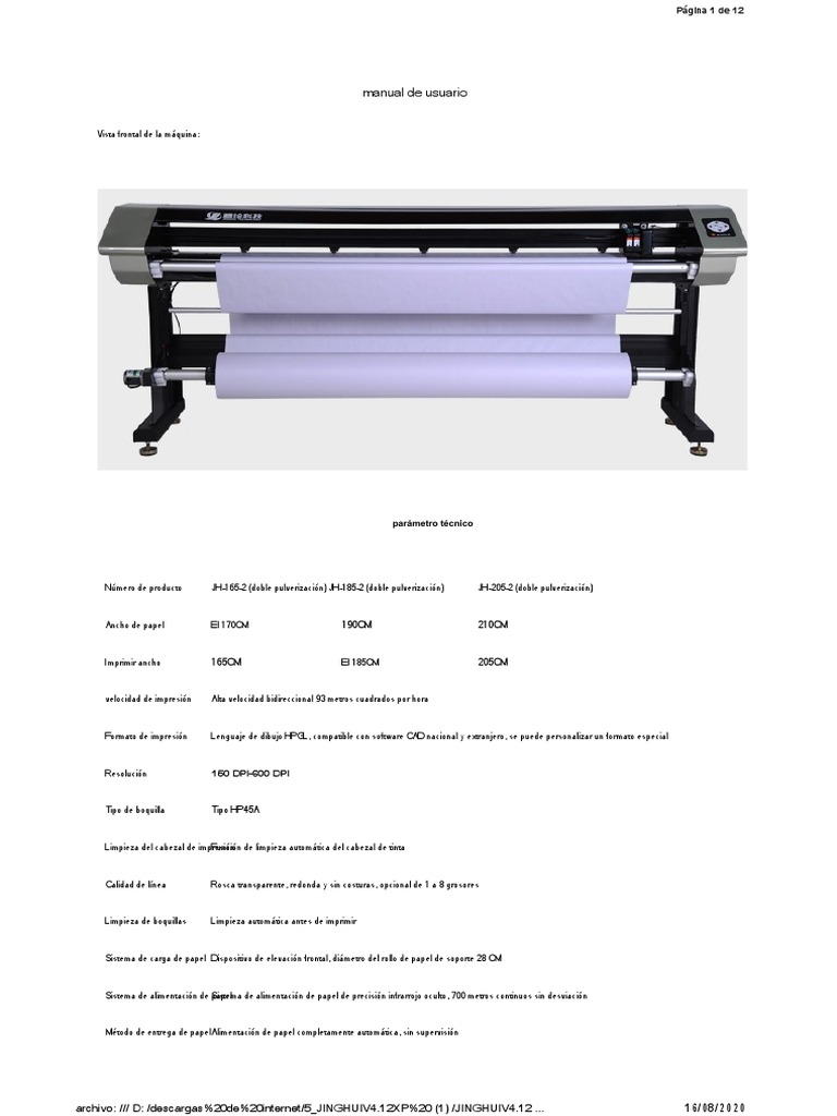 Plotter Chino - ZH-CN - Es 1 | PDF | Papel | Informática