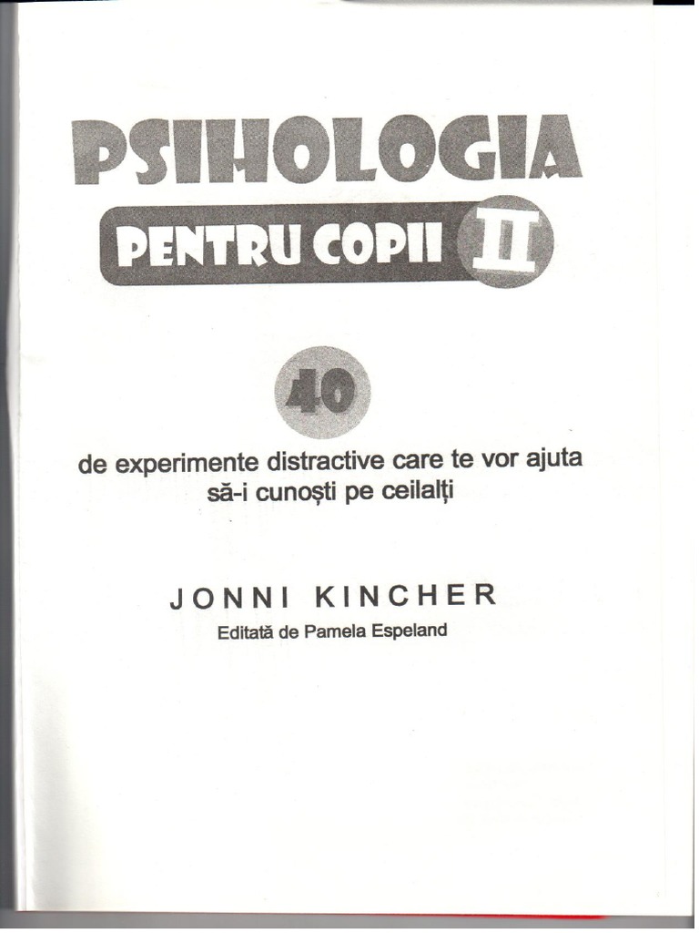 Psihologia Pentru Copii | PDF