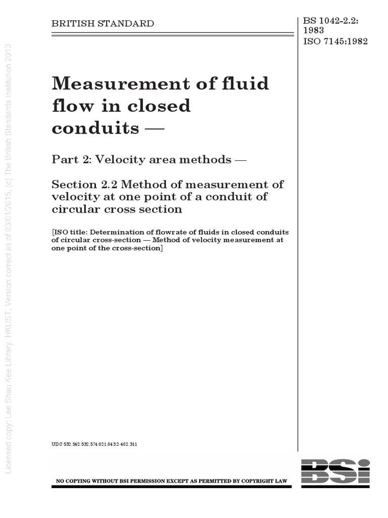 Measurement of Fluid Flow in Closed Conduits | PDF | Uncertainty | Reynolds Number