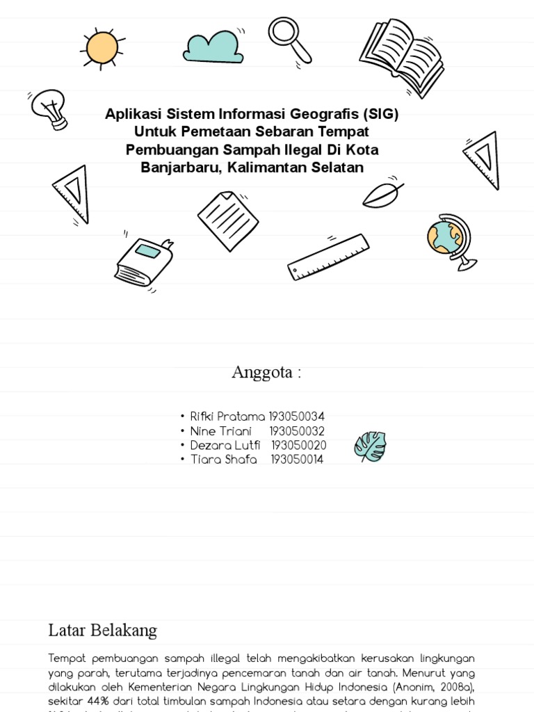 Aplikasi Sistem Informasi Geografis (SIG) Untuk Pemetaan Sebaran Tempat Pembuangan Sampah Ilegal ...