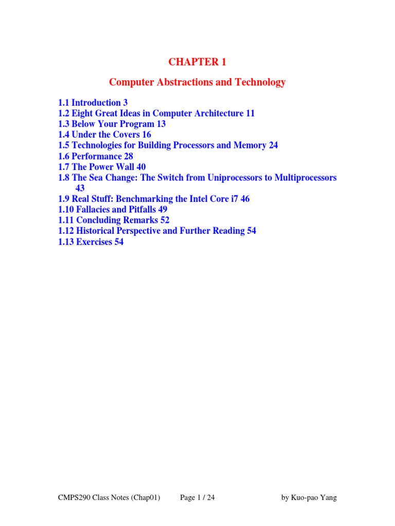 Chapter # 1 COAL | PDF | Random Access Memory | Central Processing Unit