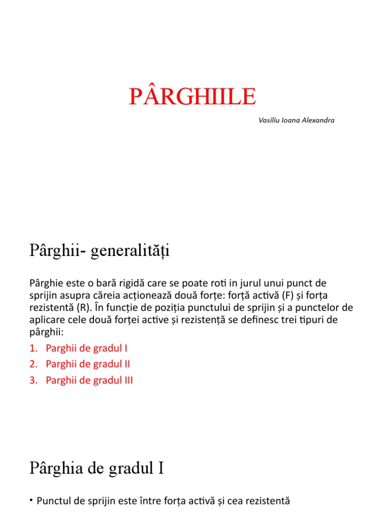 Pârghii | PDF