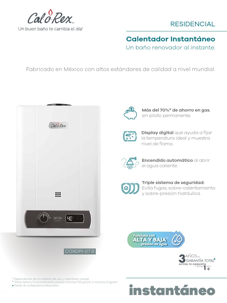 Calorex Ficha Tecnica | PDF | Naturaleza | Science