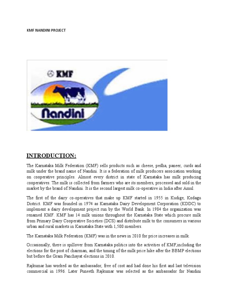 KMF Nandini Group Project | PDF | Economies | Business