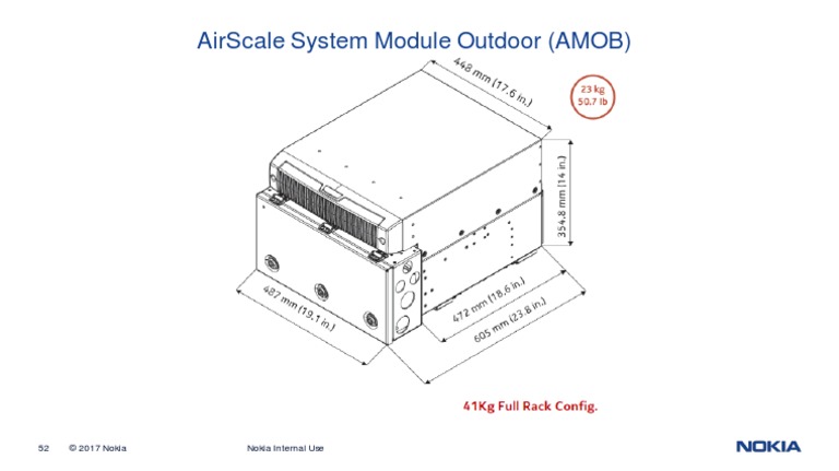 Airscale System Module Outdoor (Amob) : © 2017 Nokia 52 Nokia Internal ...