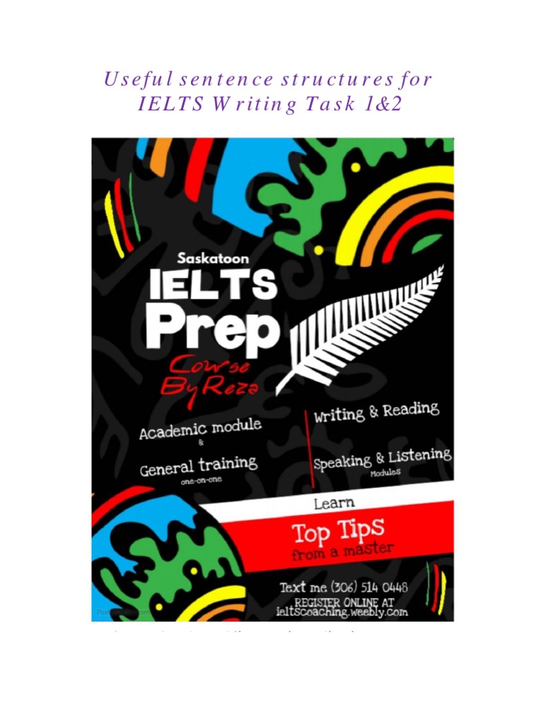 Useful Sentence Structures For Task 1 | PDF