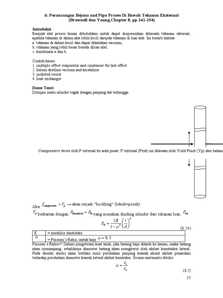6 - External Pressure Vessel (Desain Tutup) | PDF
