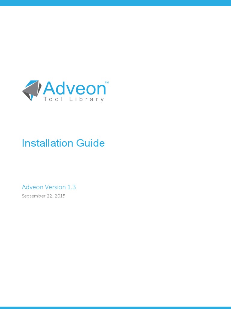 Adveon Installation Guide V1.3 and V1.5 - Edgecam - Basic | PDF ...