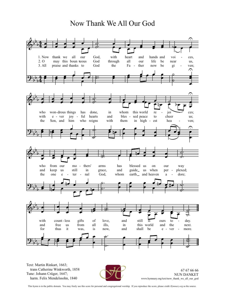 Now Thank We All Our God | PDF | Hymns | Worship