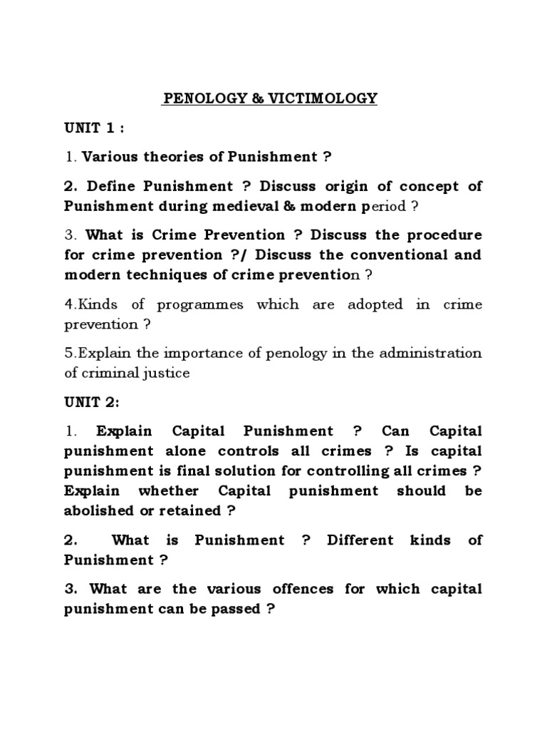 Penology | PDF | Victimology | Punishments