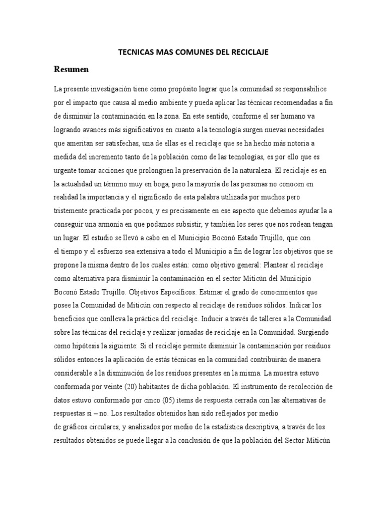 Reporte de Reciclaje | PDF | Reciclaje | Residuos