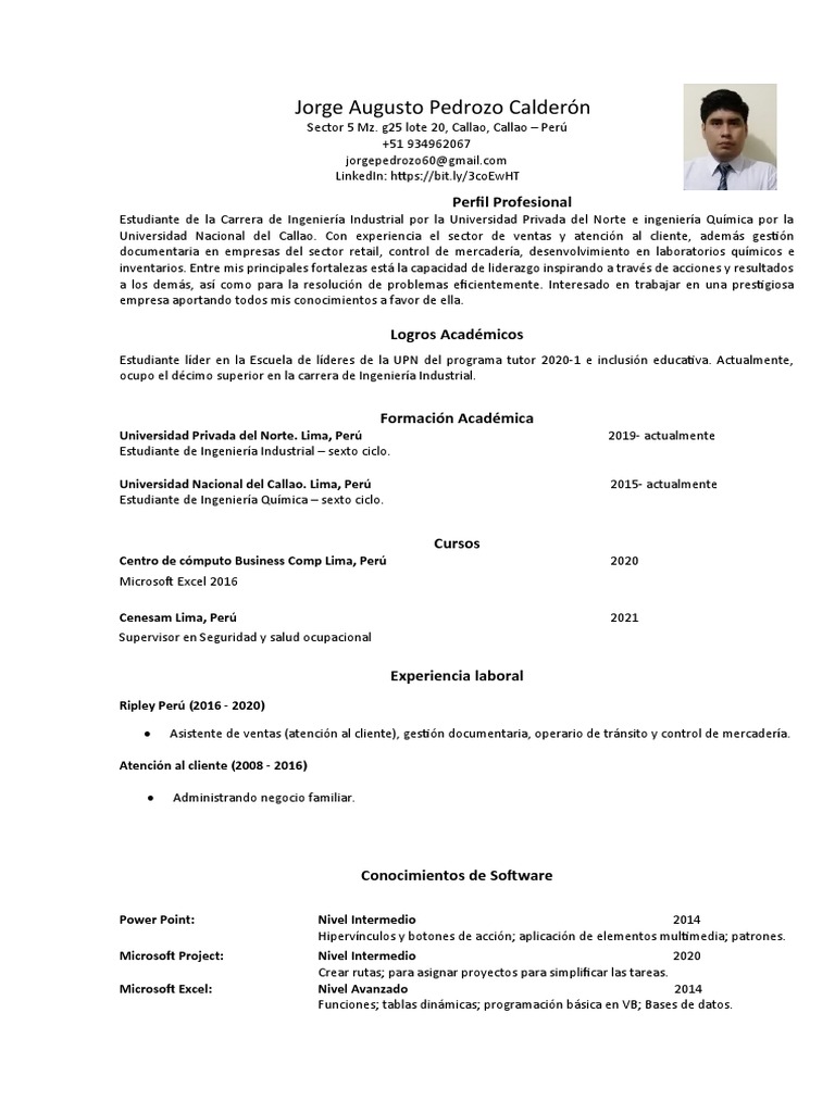 Modelo CV | PDF | Lima | Perú