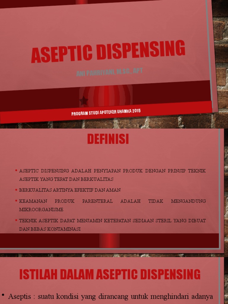 Lect-9 ASEPTIC DISPENSING | PDF