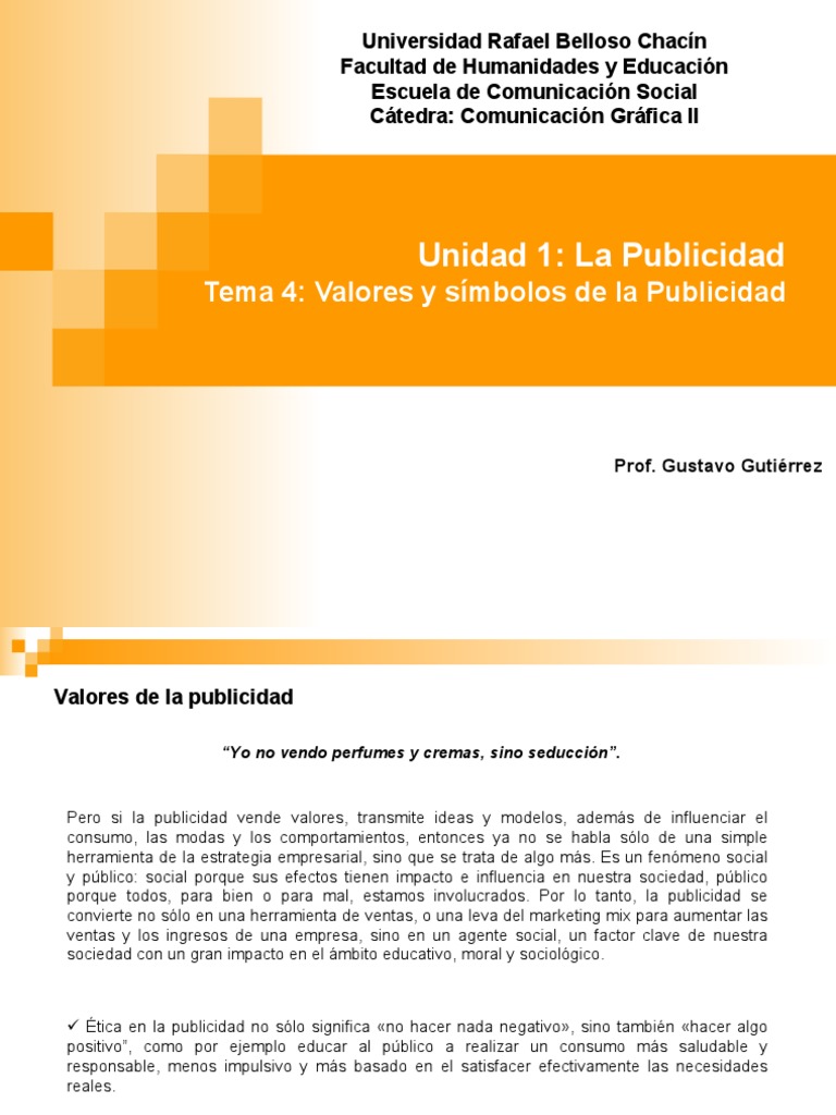 Valores y Simbolos de La Publicidad | PDF | Publicidad | Los símbolos