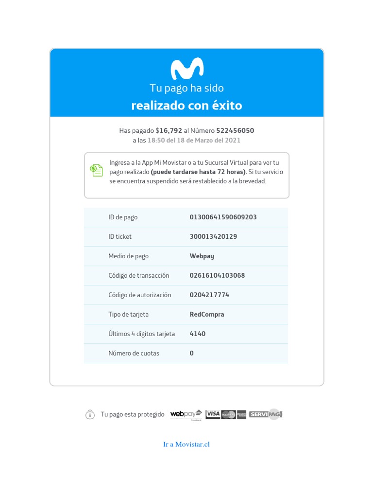 Comprobante Pago Movistar | PDF