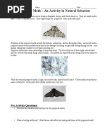 Peppered Moths Natural Selection Game | PDF
