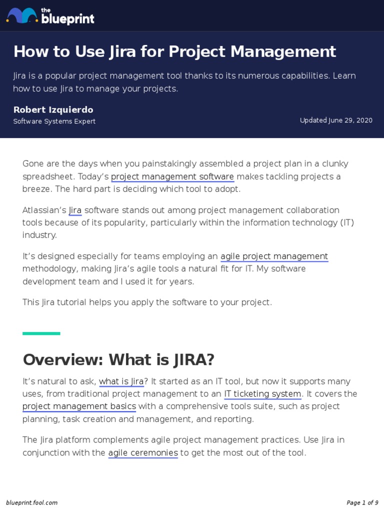 Using Jira for Effective Project Management | PDF | Workflow | Project ...