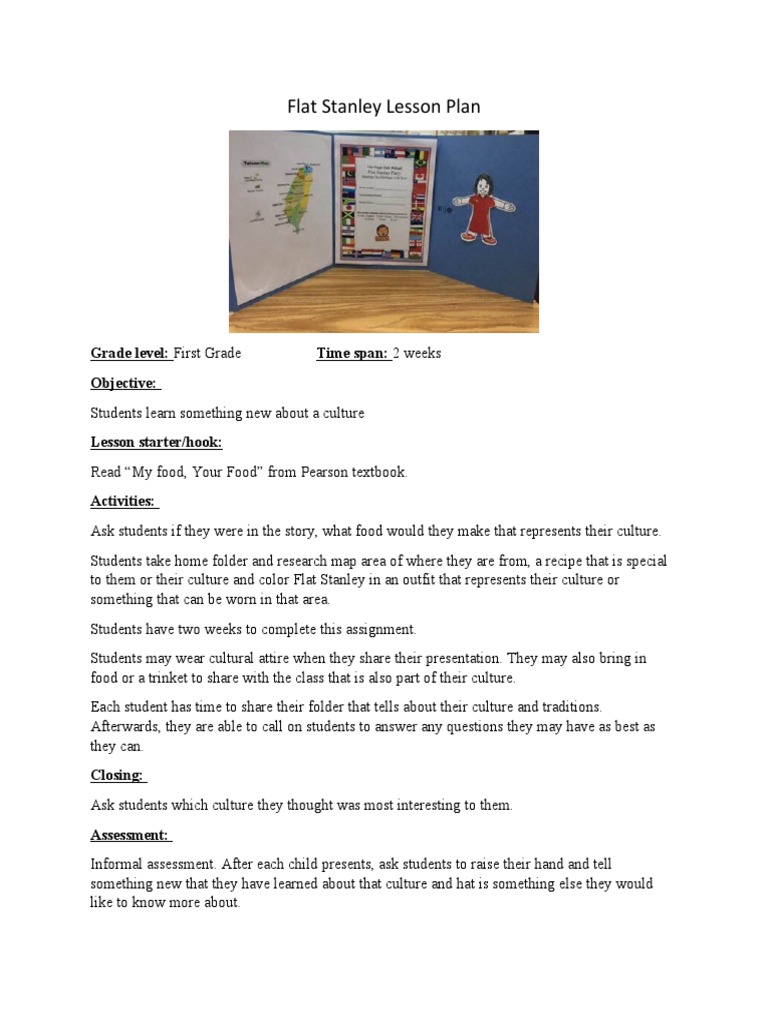 Flat Stanley Lesson Plan | PDF