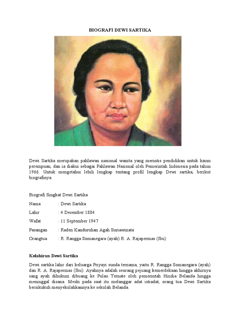 Biografi Dewi Sartika | PDF