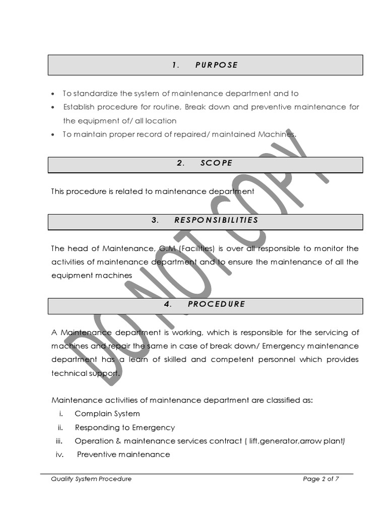 System of Maintenance SOP (19372) | PDF | Systems Engineering | Business