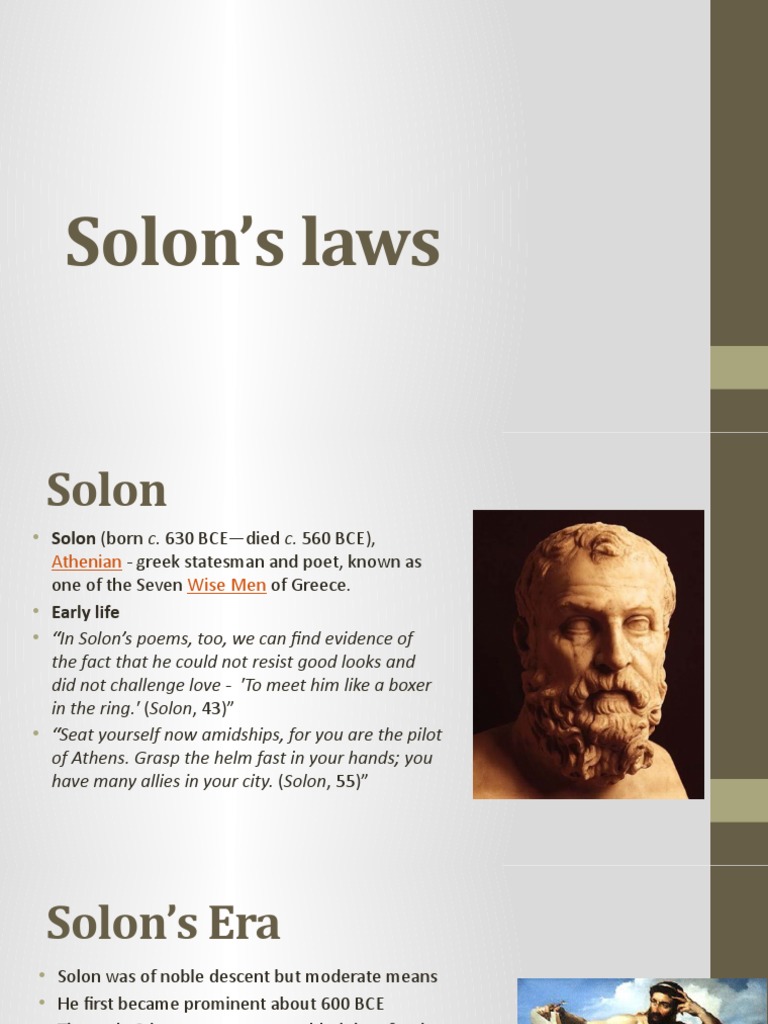 Solon's Moderate Reforms: A Solution to Athens' Economic and Social ...