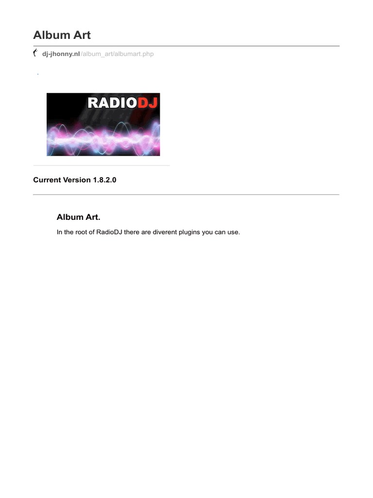 Album Art Downloader for RadioDJ | PDF | Social Science | Technology ...