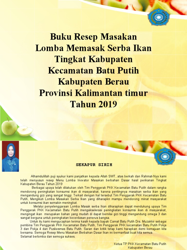 Resep Lomba Masak Serba Ikan 2019 | PDF