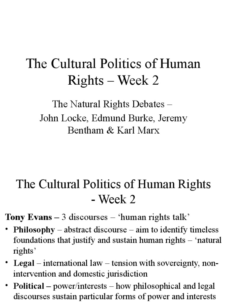 The Cultural Politics of Human Rights - Week 2 | PDF | Human Rights ...
