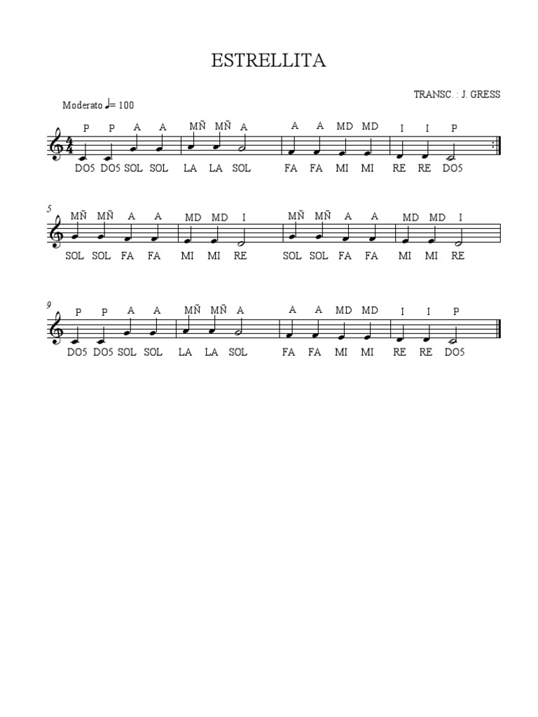 Estrellita - Silabas | PDF